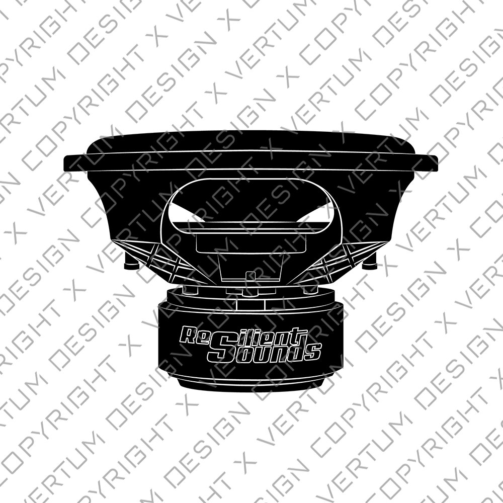 Resilient Sound Gold 15" Subwoofer Vector - Resilient Sound Subwoofer ...