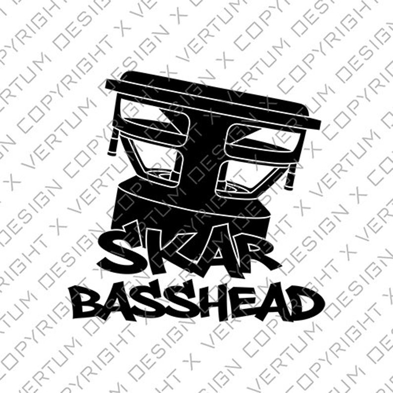 Skar Audio Basshead - VXF - 2 VERSIONS- Vector Ready for Decal Print ...