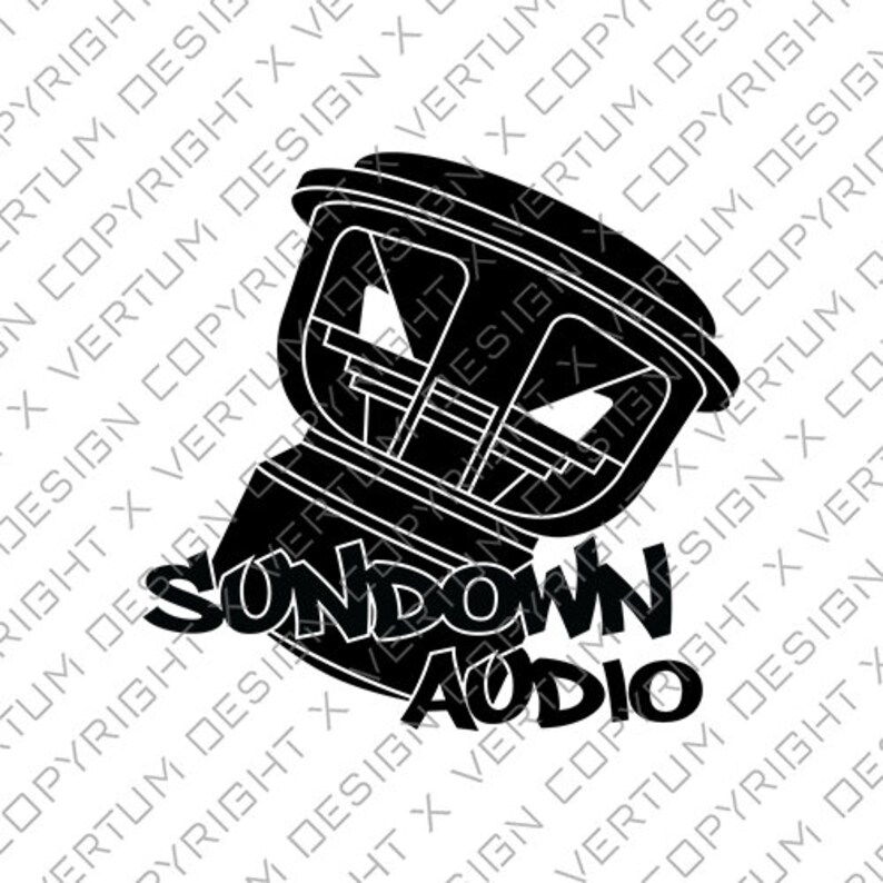 Sundown Audio X - 2 VERSIONS - Vector Ready for Decal Print - Subwoofer ...