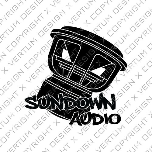Sundown Audio X - 2 VERSIONS - Vector Ready for Decal Print - Subwoofer ...