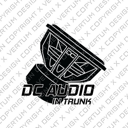 DC Audio in Trunk - Vector Ready for Decal Print - Subwoofer Vector ...