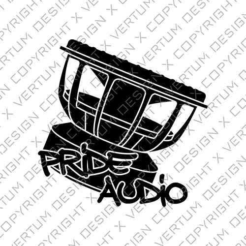 Pride Audio - 2 VERSIONS - Vector Ready for Decal Print - Subwoofer ...