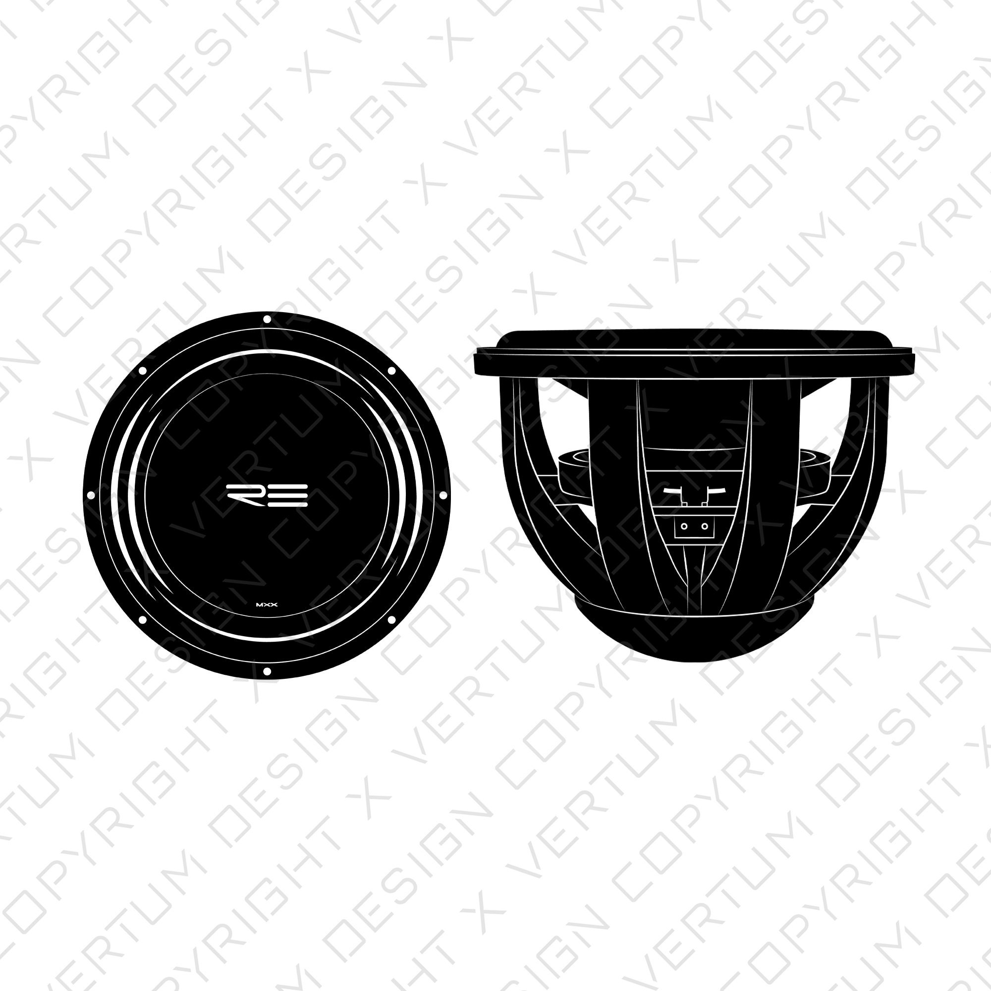 RE Audio MX 15 Subwoofer Vector RE Audio Subwoofer Vector - Etsy
