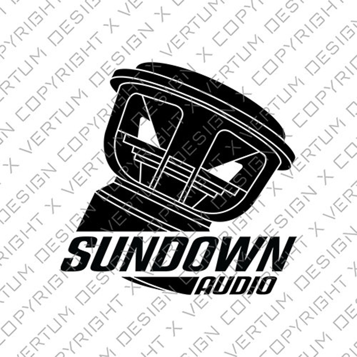 Sundown Audio X - 2 VERSIONS - Vector Ready for Decal Print - Subwoofer ...