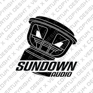 Sundown Audio X - 2 VERSIONS - Vector Ready for Decal Print - Subwoofer ...