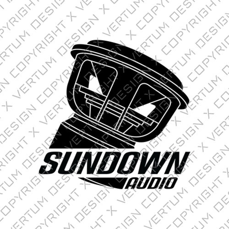 Sundown Audio X - 2 VERSIONS - Vector Ready for Decal Print - Subwoofer ...