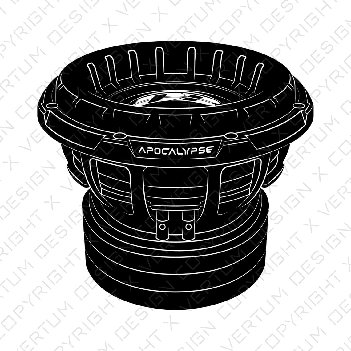 Alphard Deaf Bonce DB 4515 Subwoofer Vector DeafBonce - Etsy España