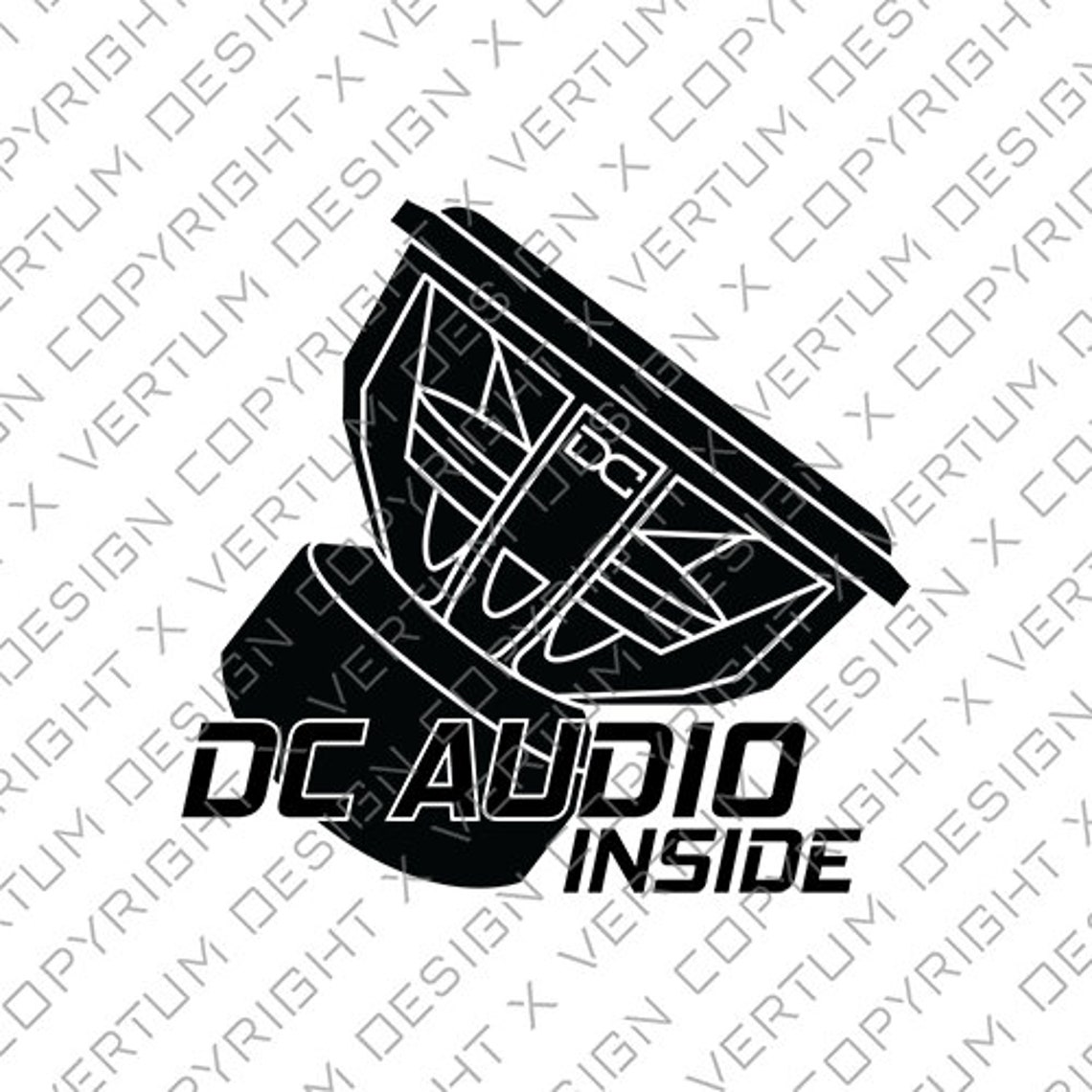 DC Audio Inside - Vector Ready for Decal Print - Subwoofer Vector ...