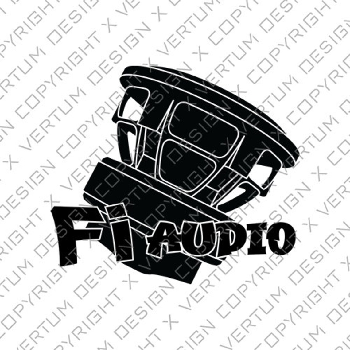 Fi Car Audio - SP4 - Vector Ready for Decal Print - Subwoofer Vector ...