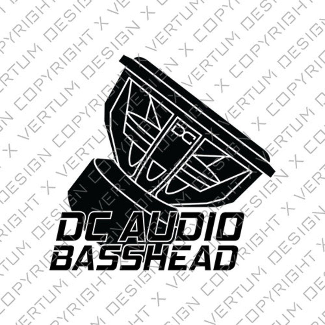 DC Audio Basshead - Vector Ready for Decal Print - Subwoofer Vector ...