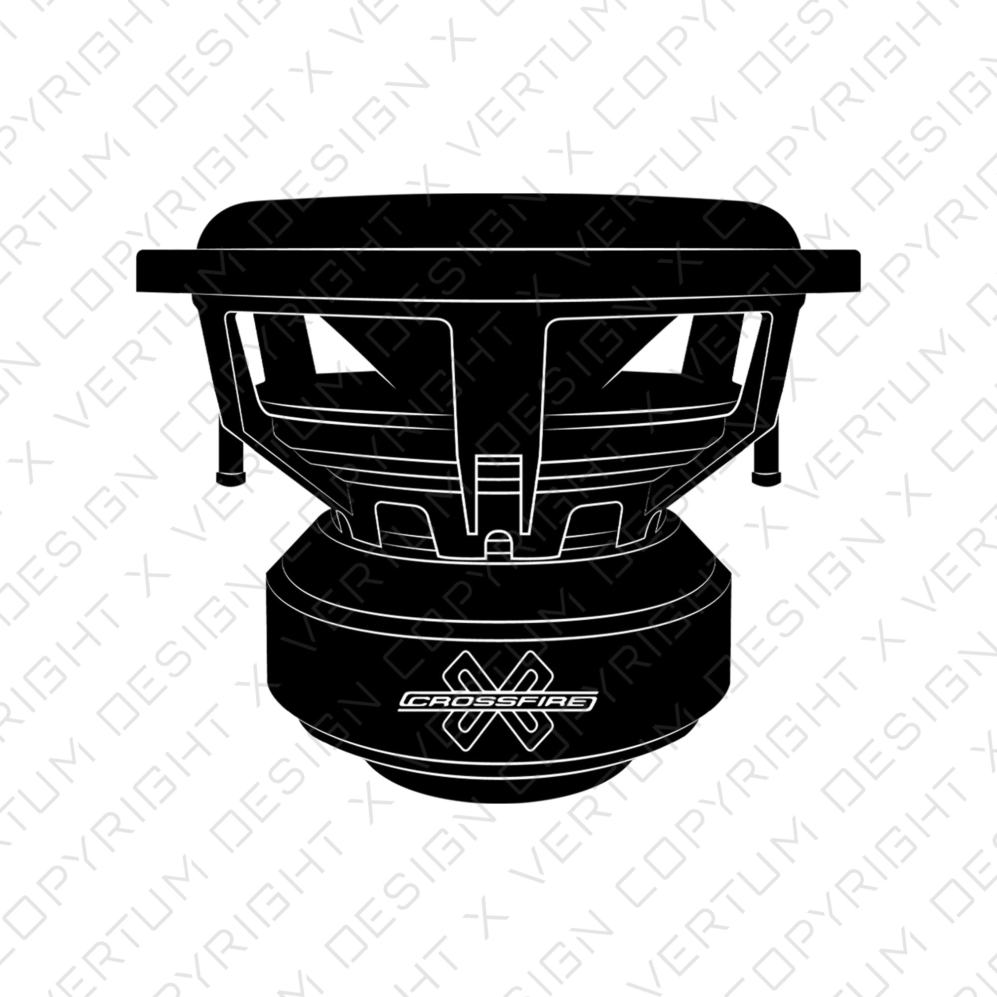 Crossfire Audio C7 12 Subwoofer Vector Crossfire - Etsy