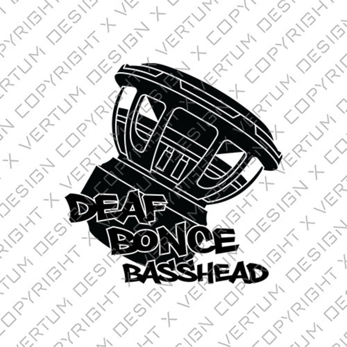 Deaf Bonce Basshead - Vector Ready for Decal Print - Subwoofer Vector ...
