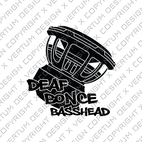 Deaf Bonce Basshead - Vector Ready for Decal Print - Subwoofer Vector ...