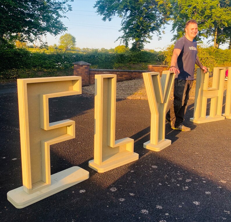 30-100cm Fillable Letters/ Large Fillable Letters, Wooden Fillable ...