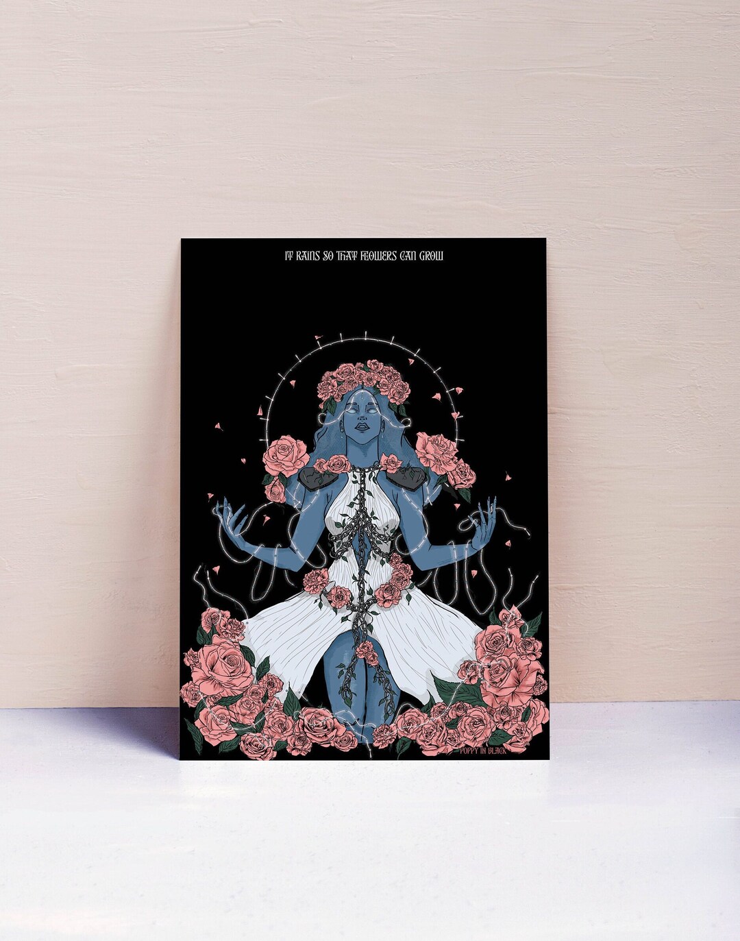 Goddess of Spring Persephone - Greek Mythology - Art Print in A5 and A4 ...