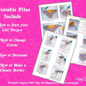 How to C2C Crochet - A Step by Step Visual Guide (printable PDF File ...