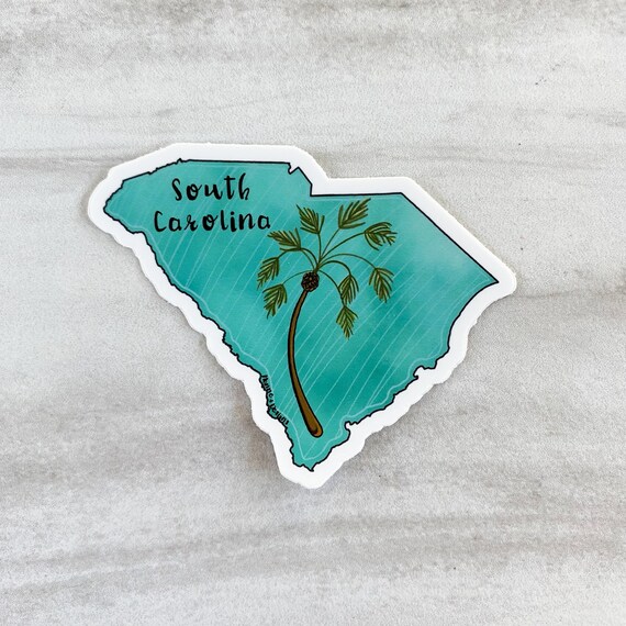 South Carolina State Outline Sticker - Etsy