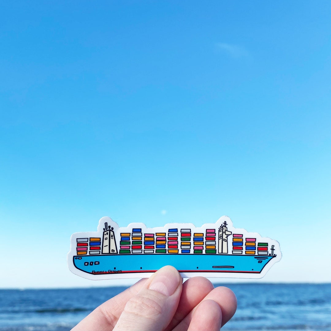 Container Ship Sticker - Etsy