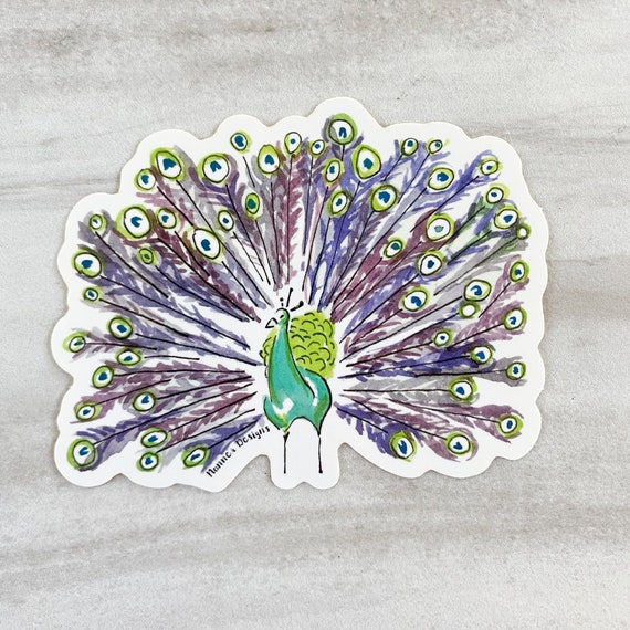 Peacock Sticker | Etsy