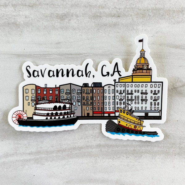 Savannah Ga Sticker - Etsy