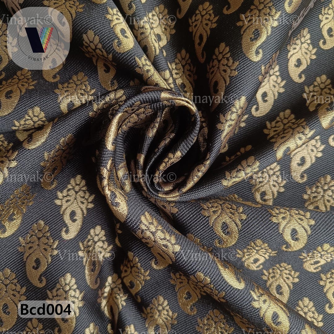 48" Brocade by Yard, Indian Brocade, Art Silk Brocade,paisley Design ...