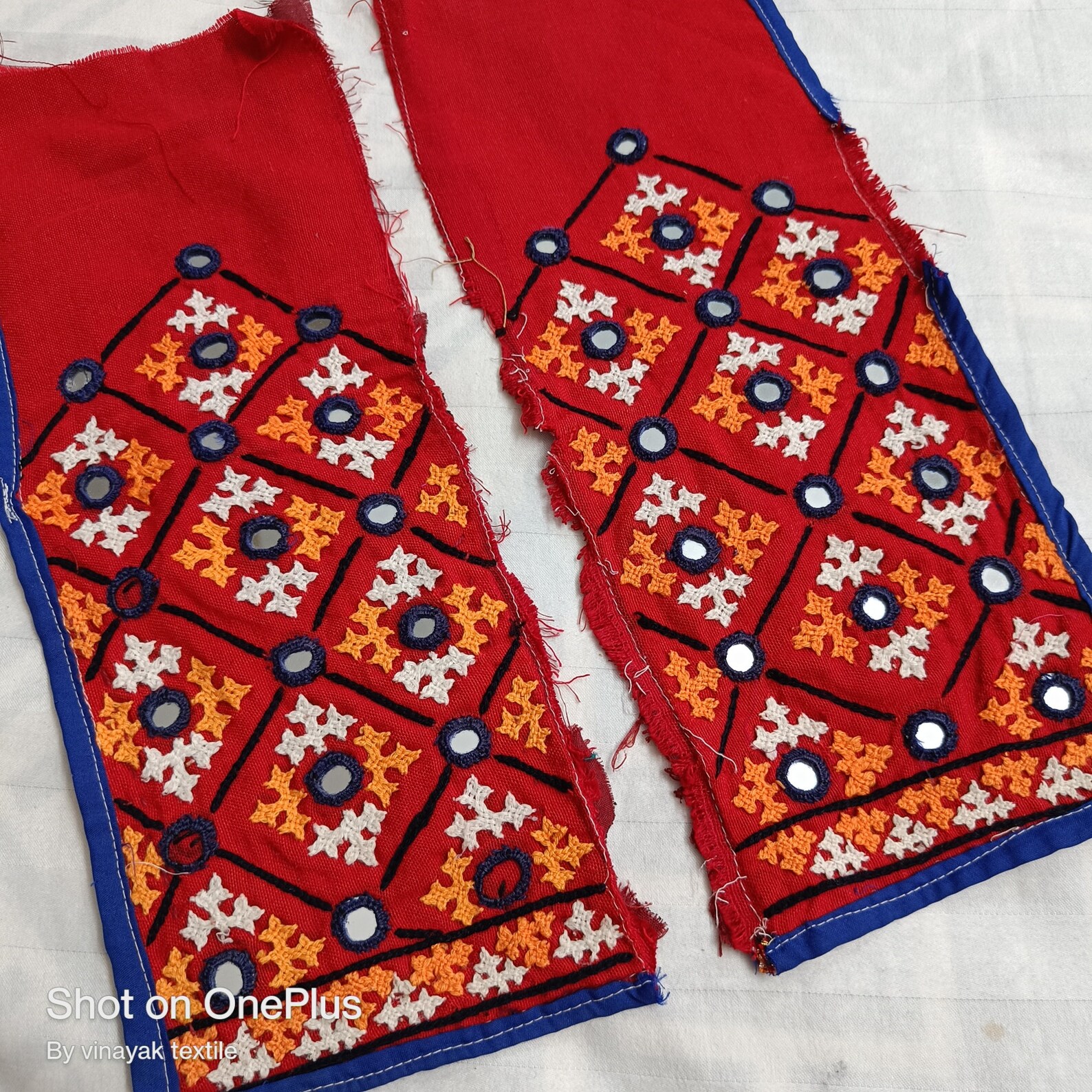 Pair of Vintage Boho Hippie Embroidered Patch Rabari Work - Etsy