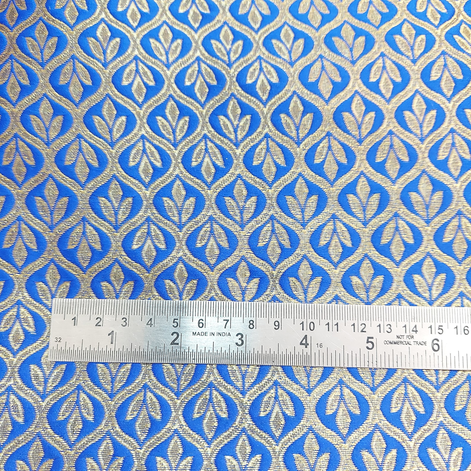 48 Royal Blue Brocade by the Yard Indian Art Silk - Etsy