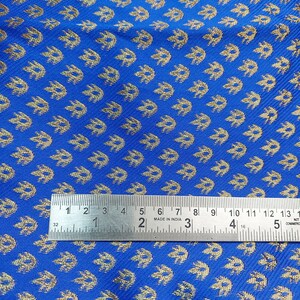 48" Royal Blue Brocade by the Yard, Indian Art Silk Brocade,banarasi ...