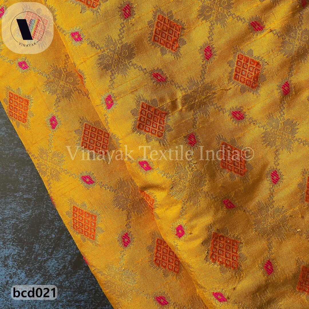 Brocade by the Yard, 46" Width Indian Brocade, Art Silk Brocade ...