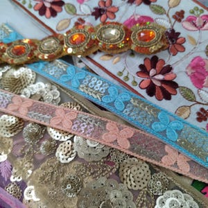 Assorted 10/20 Pcs 50 Cm Embroidery Trims Cintas Remnants Bundle ...