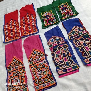 Pair of Vintage Boho Hippie Embroidered Patch Rabari Work - Etsy