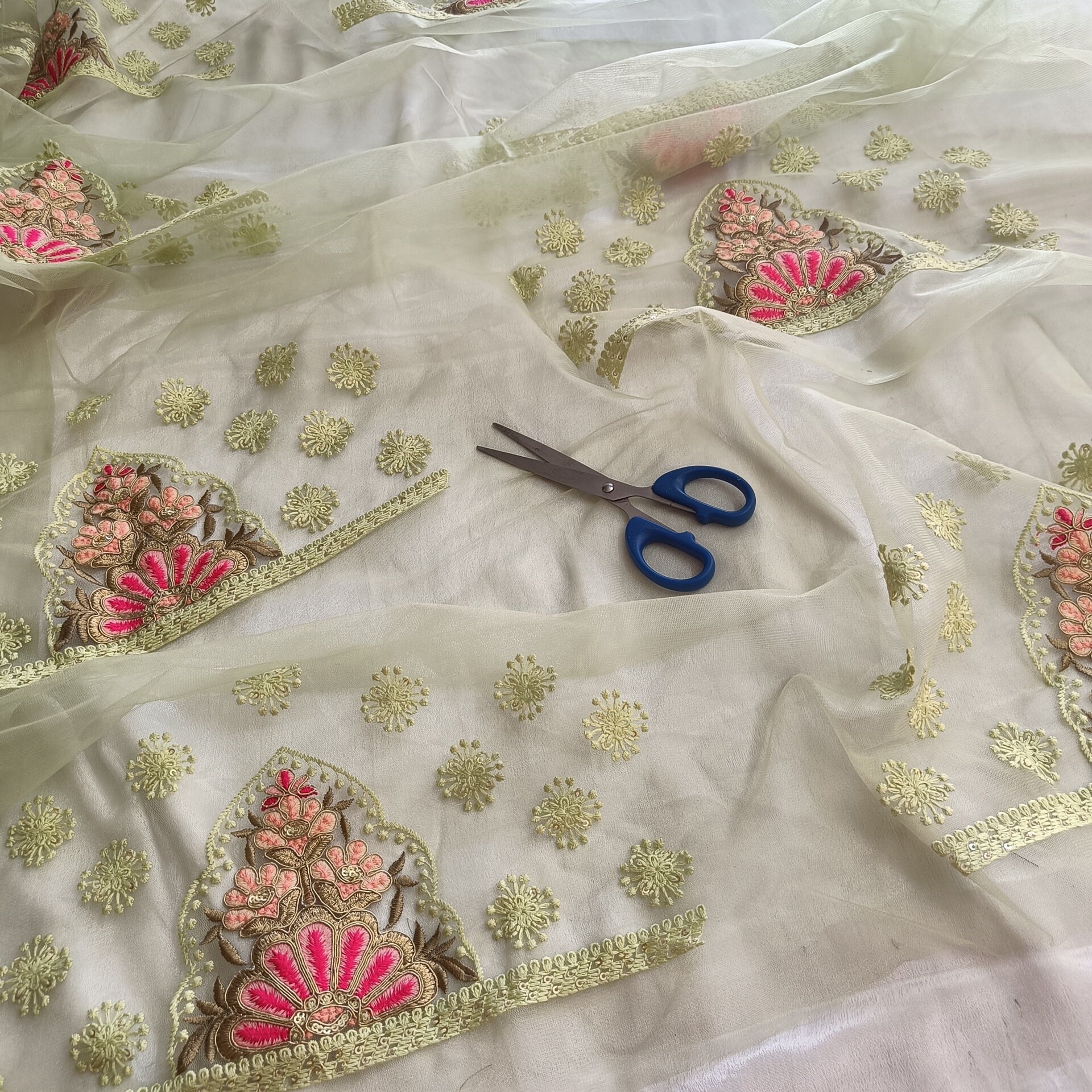 42x56 Pistahio Green Net Mesh Embroidery Fabric - Etsy