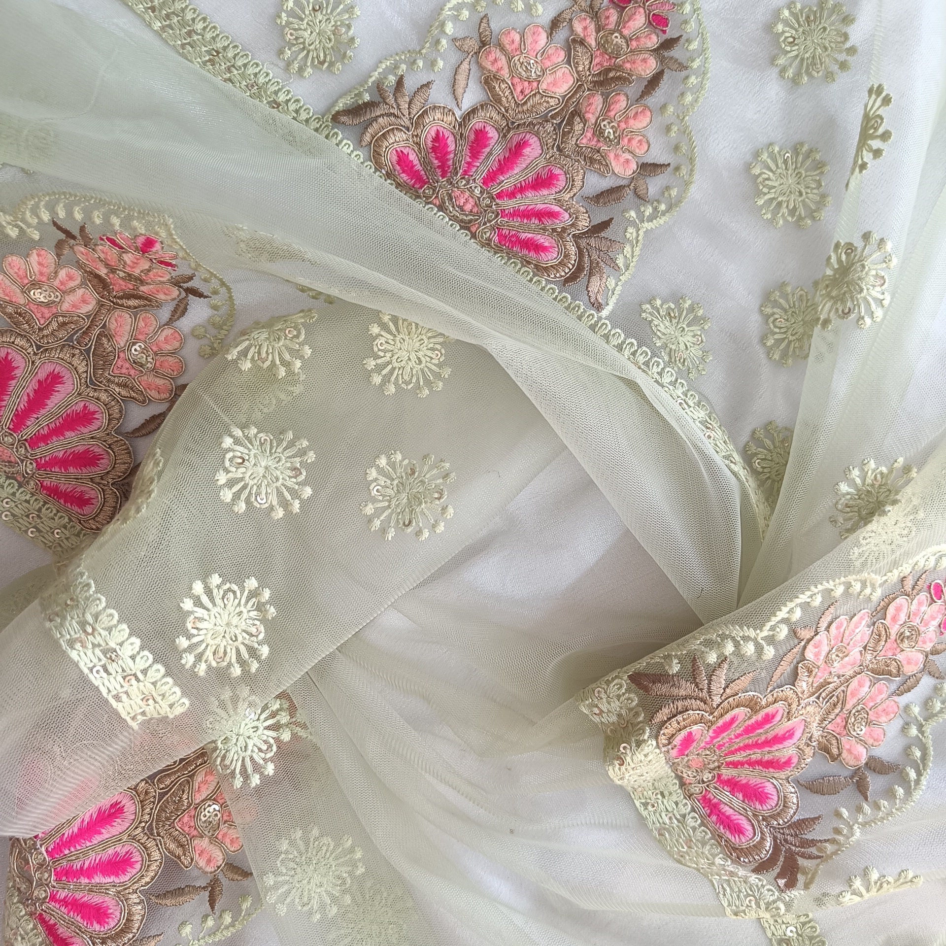 42x56 Pistahio Green Net Mesh Embroidery Fabric - Etsy