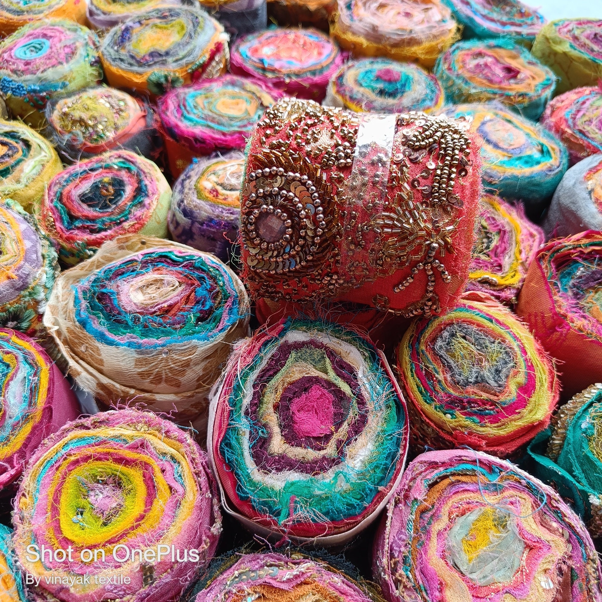 3 Embroidered Chiffon Ribbon 100g Multicolor Assorted - Etsy