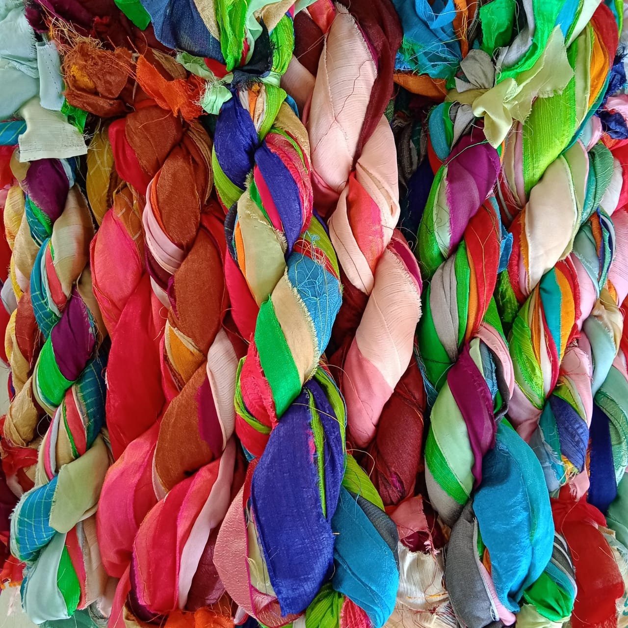 Multicolor Silk Sari 100g Ribbon50 Yardassorted Silk Sari - Etsy Ireland