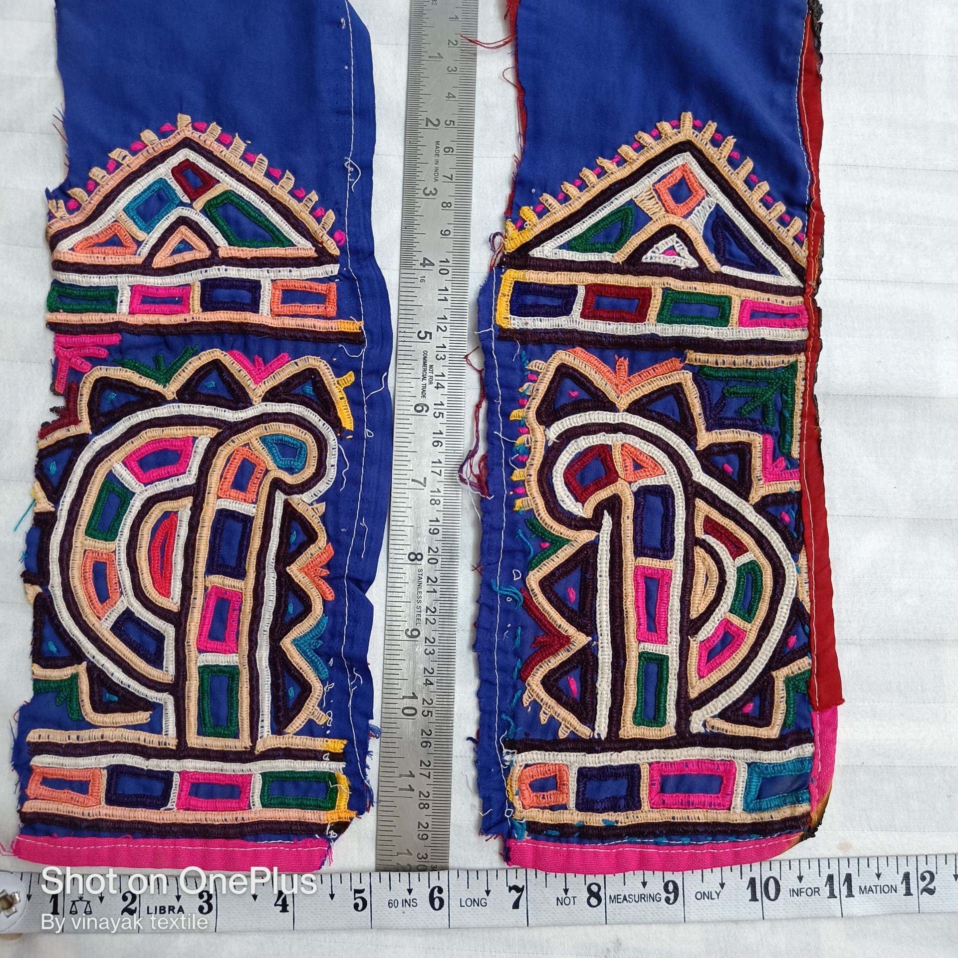 Pair of Vintage Boho Hippie Embroidered Patch Rabari Work - Etsy