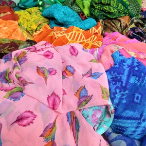 Lot Printed Sari/saree Recycled/ Upcycled Sari Fabric for Home Decor ...
