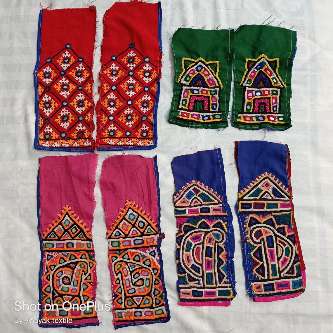 Pair of Vintage Boho Hippie Embroidered Patch Rabari Work - Etsy