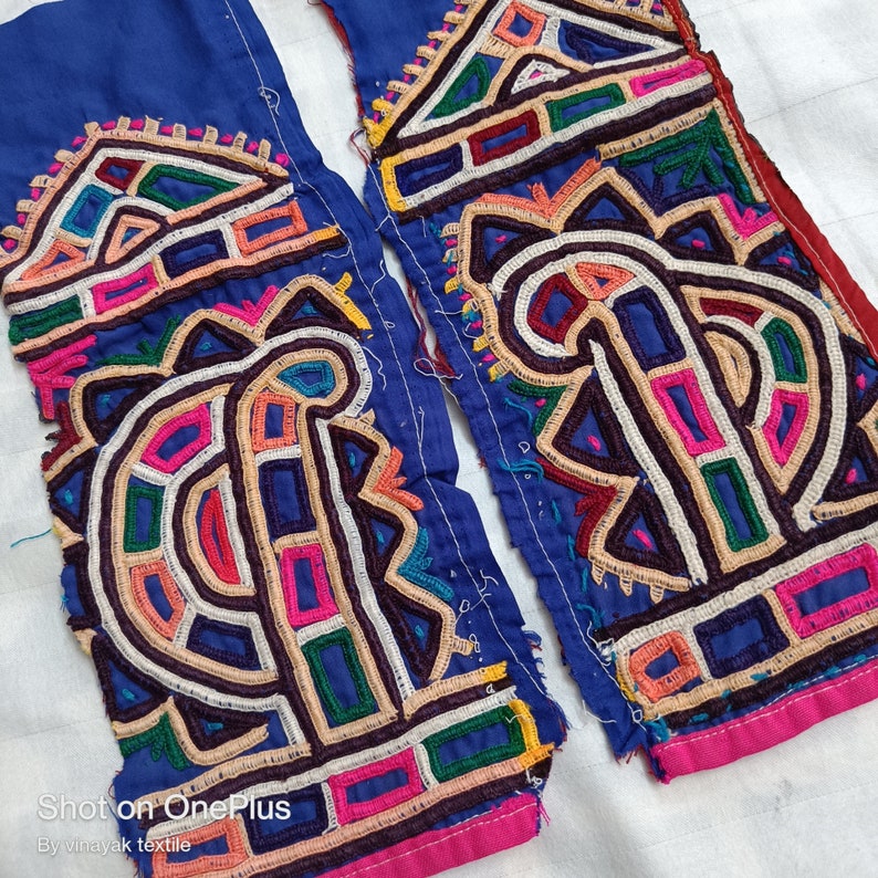 Pair of Vintage Boho Hippie Embroidered Patch Rabari Work - Etsy