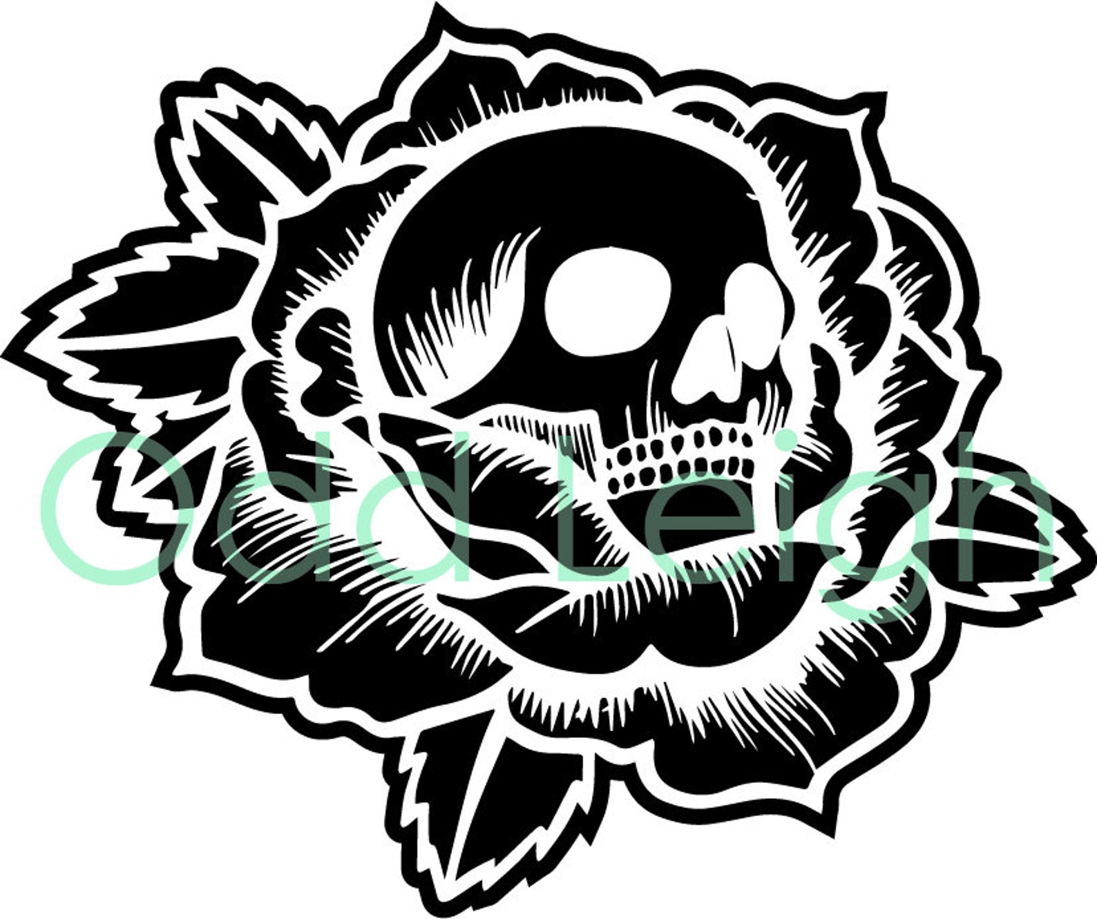 Skull Rose 1 Svg Cut File Cricut Etsy
