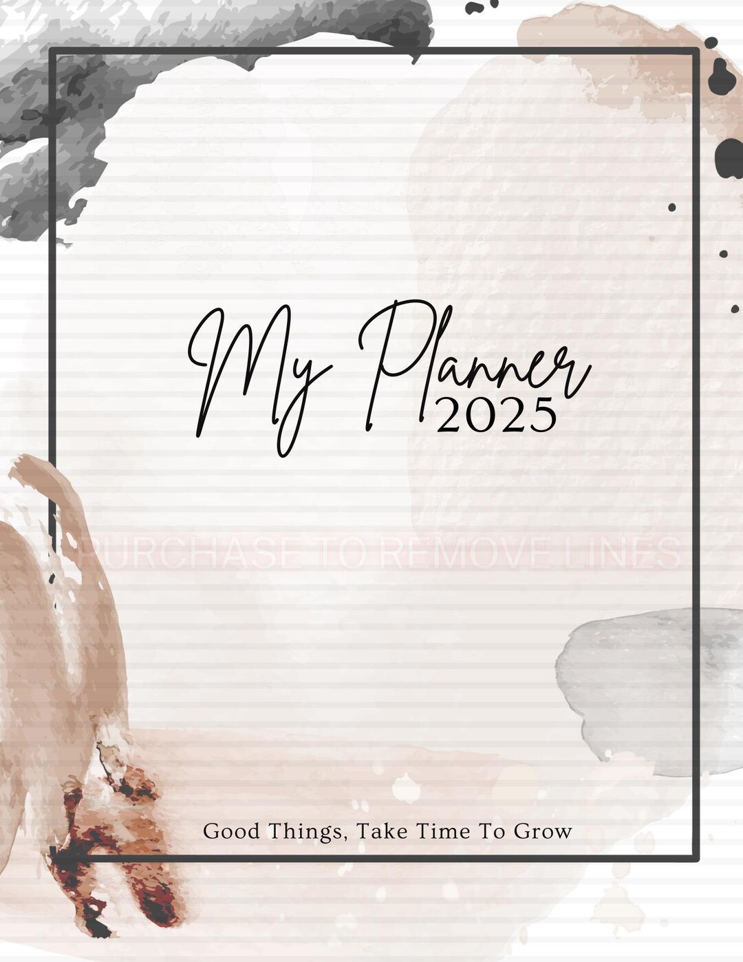 2025 Simple Planner; Daily, Weekly, Monthly, To-do, Passwords (8.5in X ...