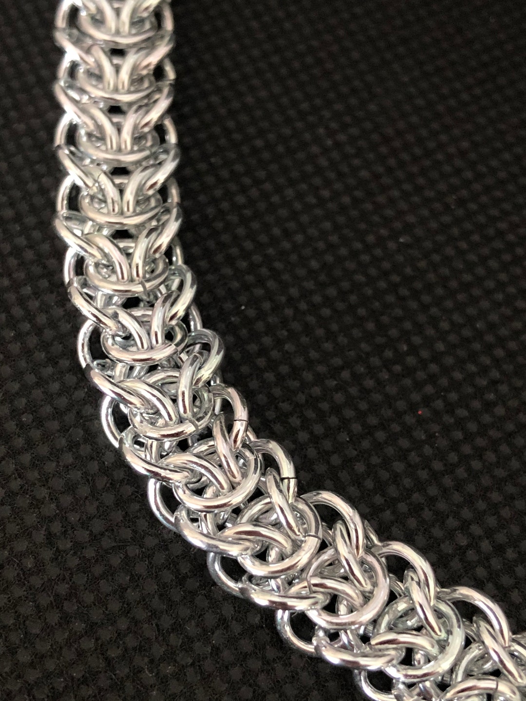 Regal Celtic Elf Weave Silver Chain Mail Necklace - Etsy