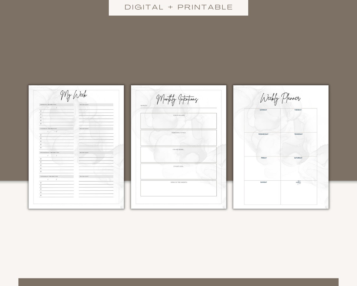 Vision Board, Vision Planner, Goal Setting, Monthly Planner, Yearly ...