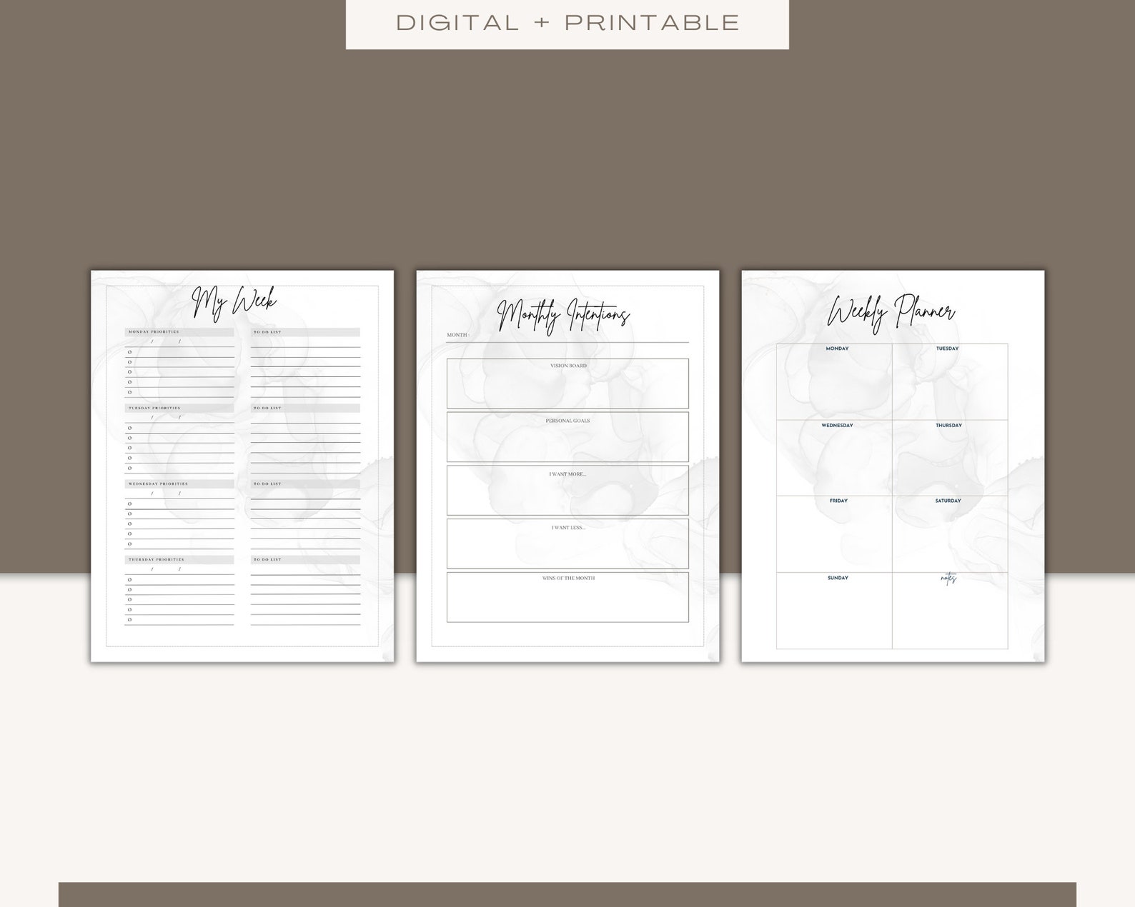 Vision Board, Vision Planner, Goal Setting, Monthly Planner, Yearly ...