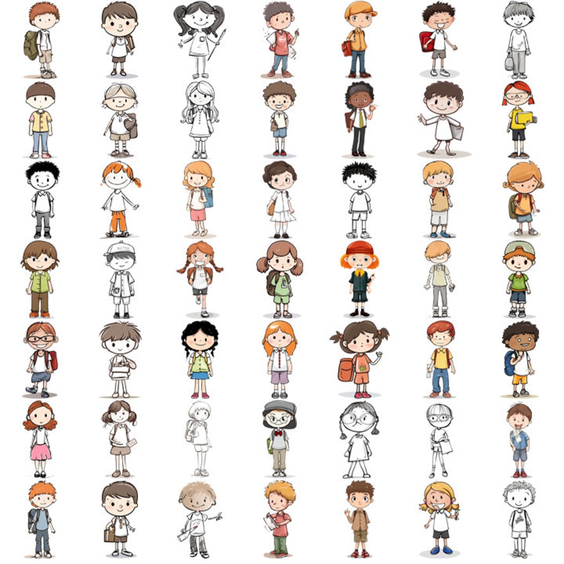391 Kids PNG Clipart School Children Mega Bundle High - Etsy