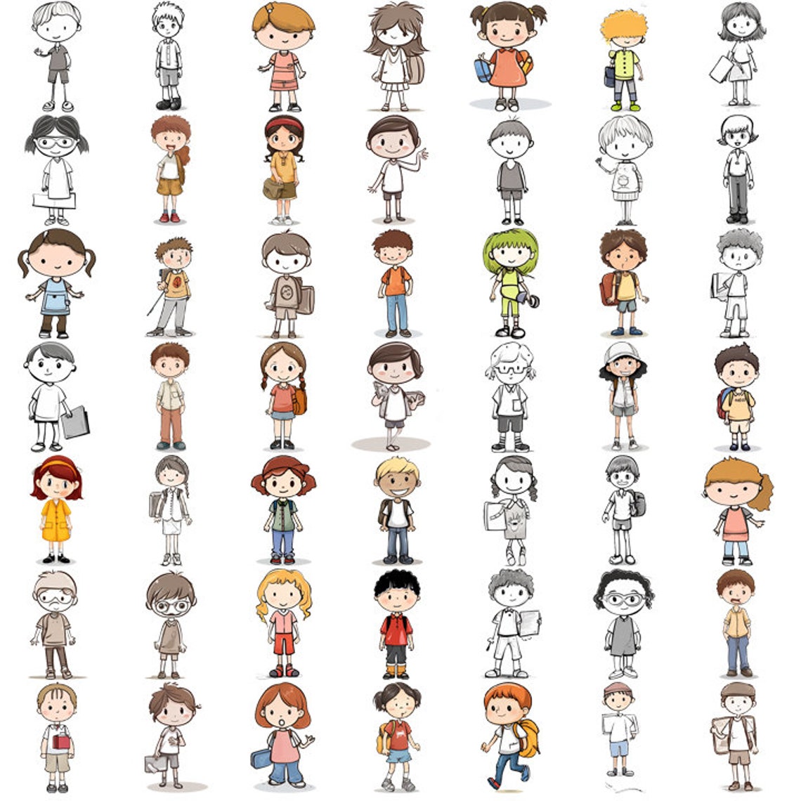 391 Kids PNG Clipart School Children Mega Bundle High - Etsy