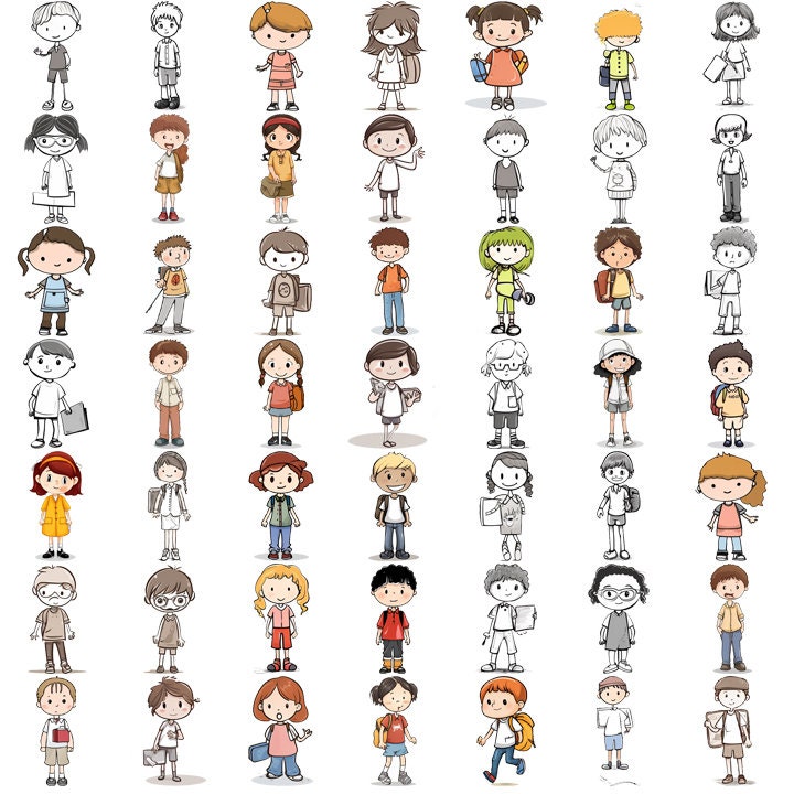 391 Kids PNG Clipart | School Children Mega Bundle High Quality Pngs ...