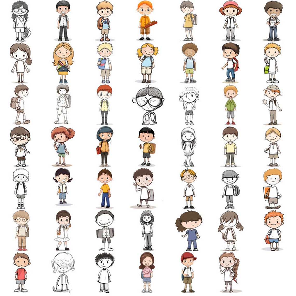 391 Kids PNG Clipart School Children Mega Bundle High - Etsy