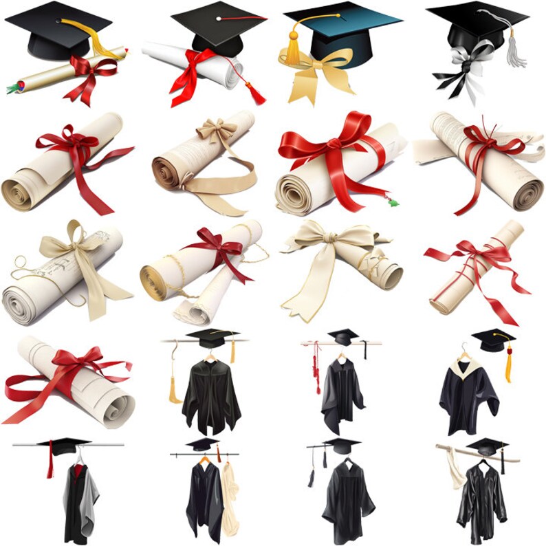 Graduation Clipart |"graduating Students" Mega Bundle High Quality Pngs ...