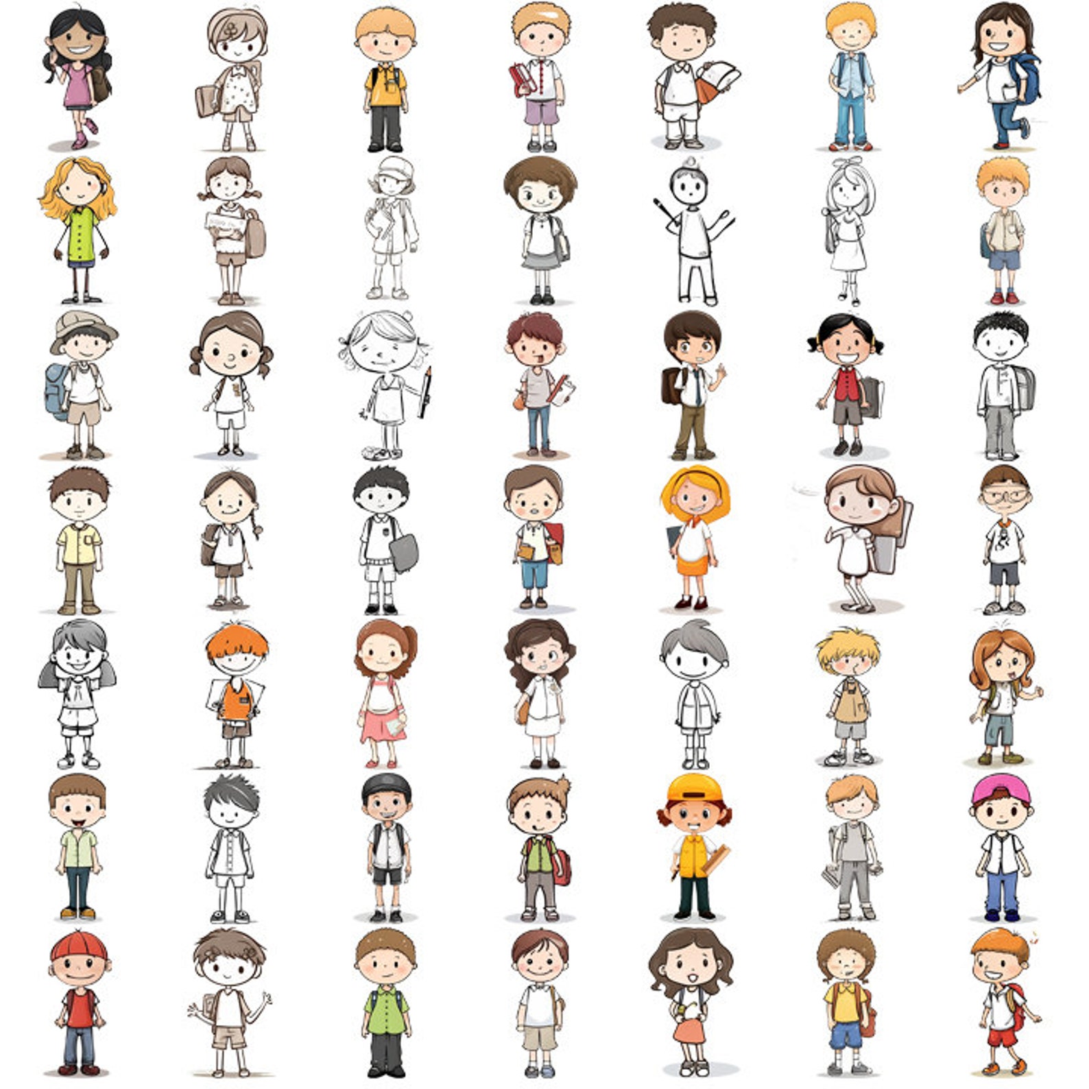 391 Kids PNG Clipart | School Children Mega Bundle High Quality Pngs ...